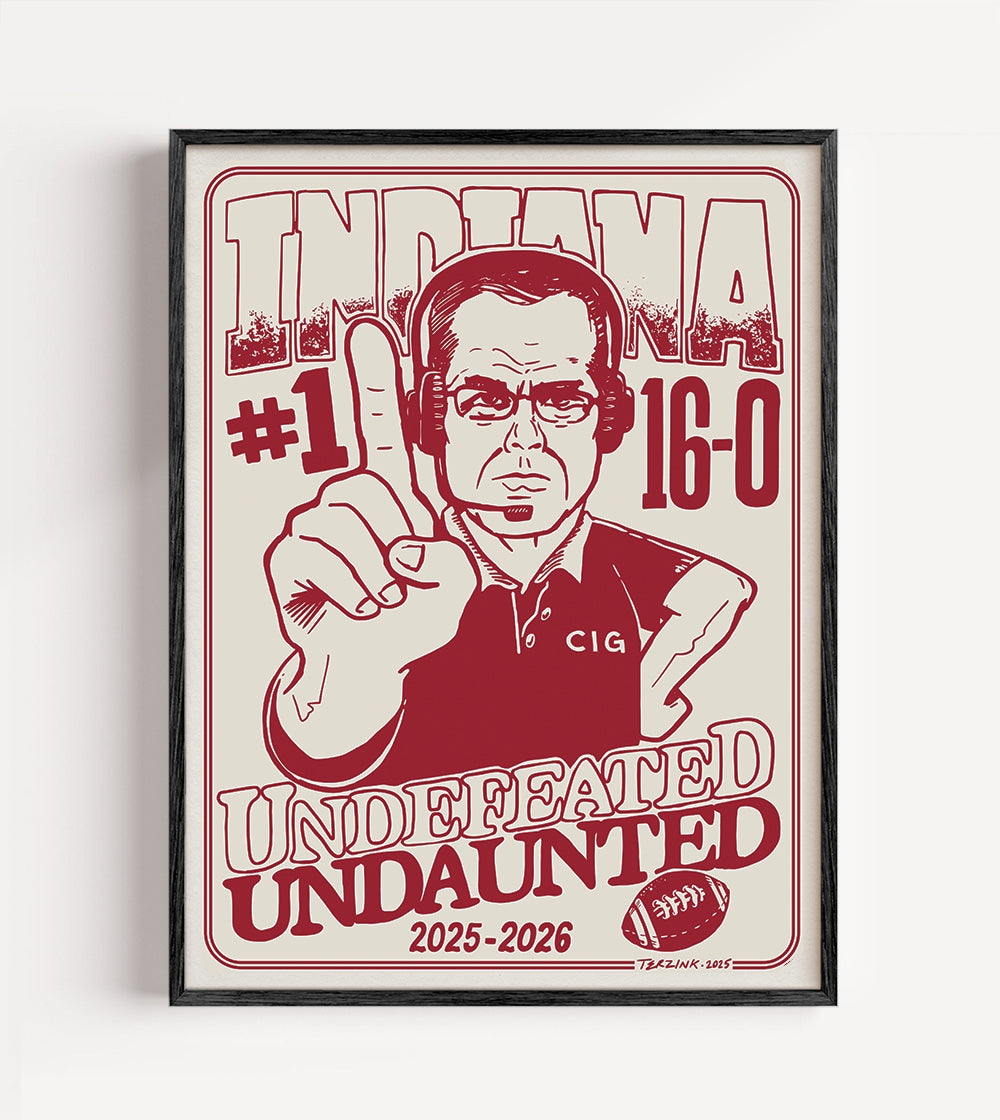 Indiana Football Undefeated Undaunted Print – HomeTownRiot